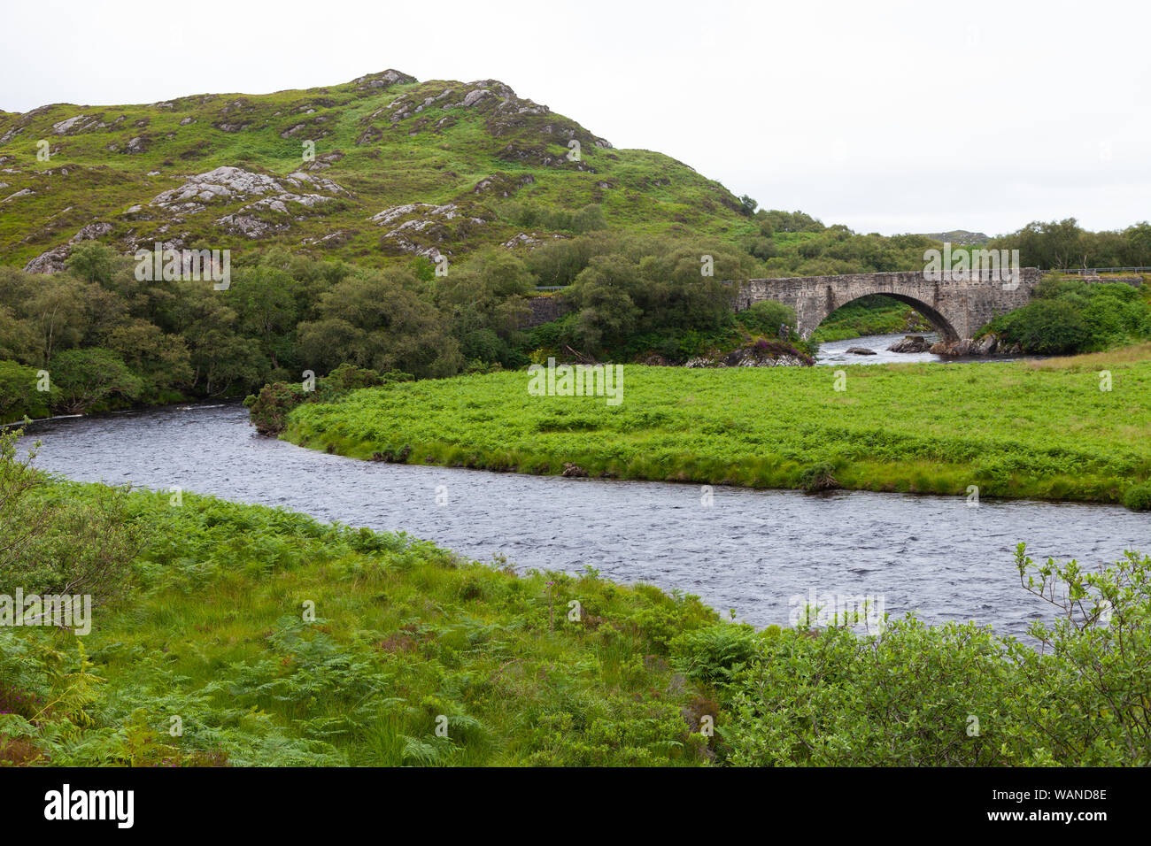 Laxford Bridge over the River Laxford in Sutherland, Northwest ...