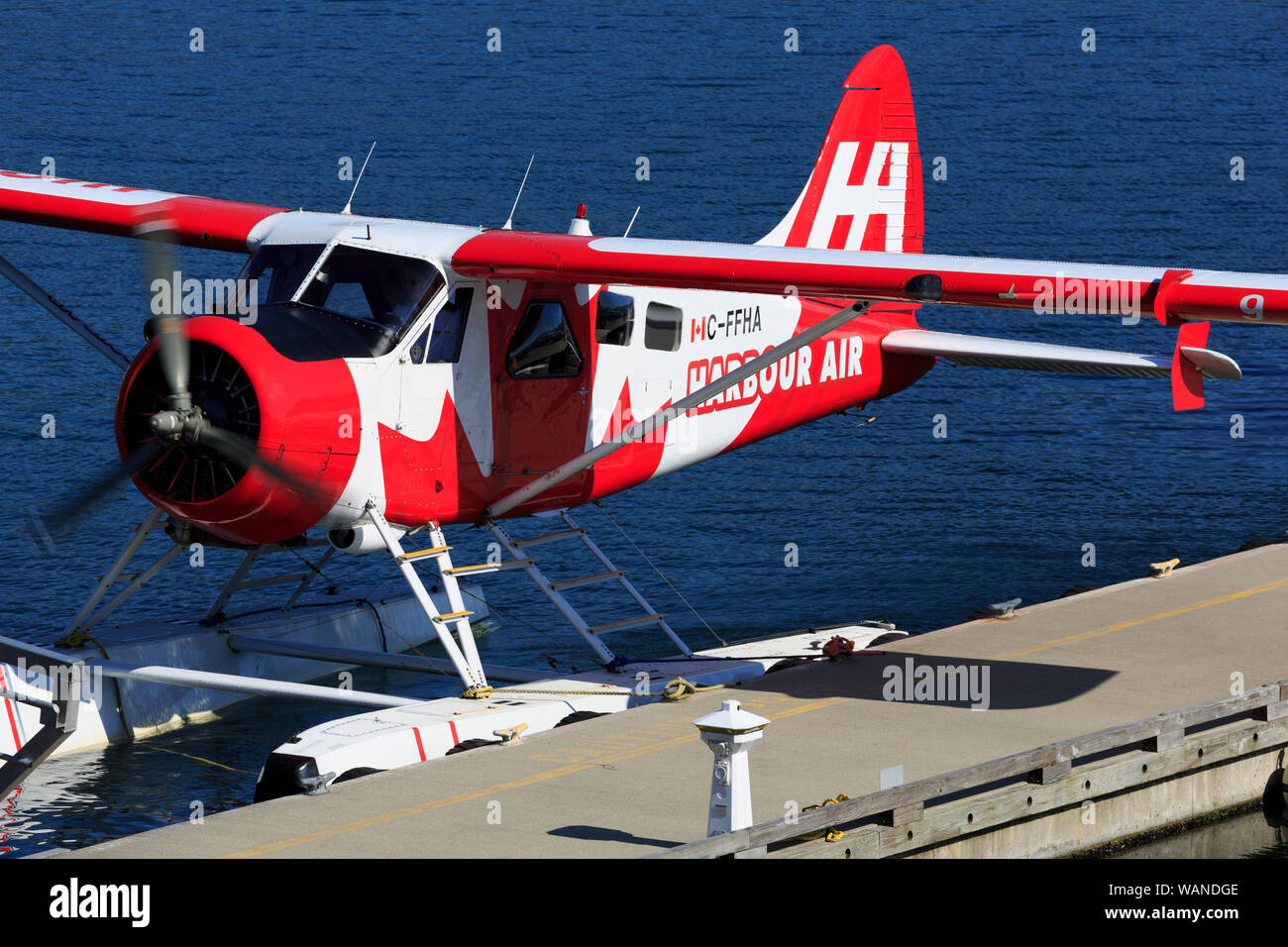 Seaplane dock in Coal Harbour, Vancouver City, British Columbia, Canada ...