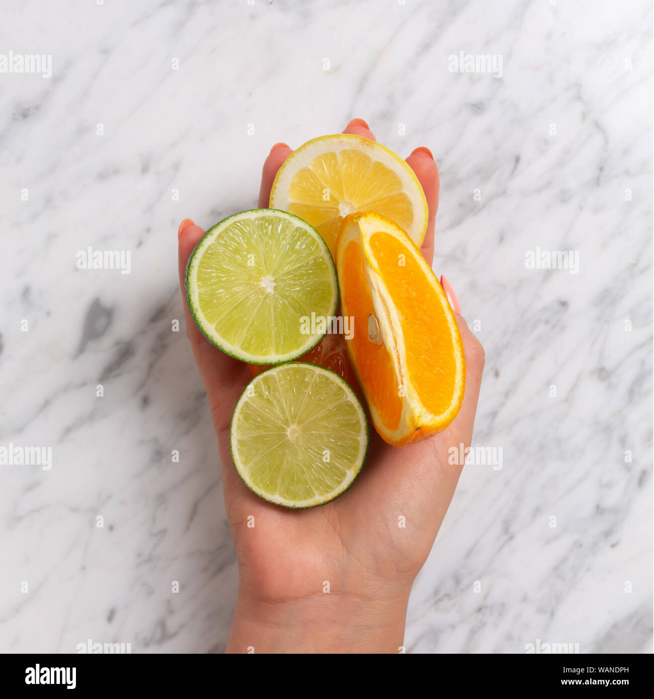 Slice grapefruit harvest hand hi-res stock photography and images - Alamy