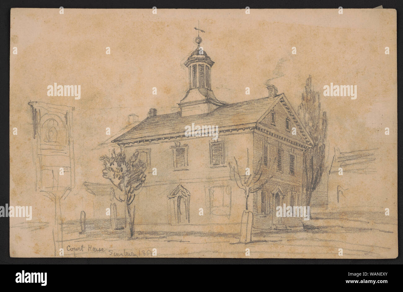 Court house, Sunbury 1851 Stock Photo - Alamy