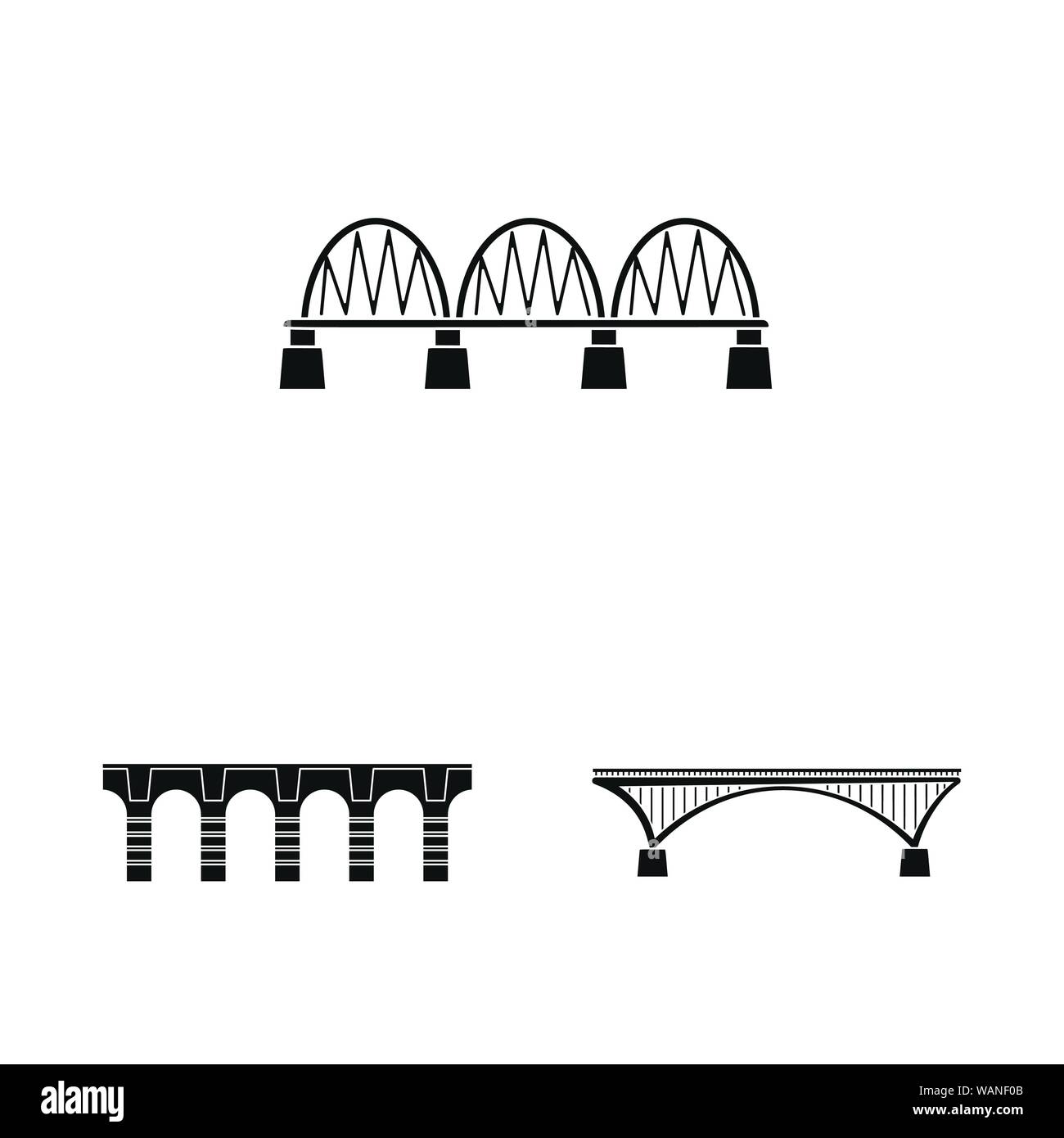 Vector illustration of construct and side symbol. Collection of ...