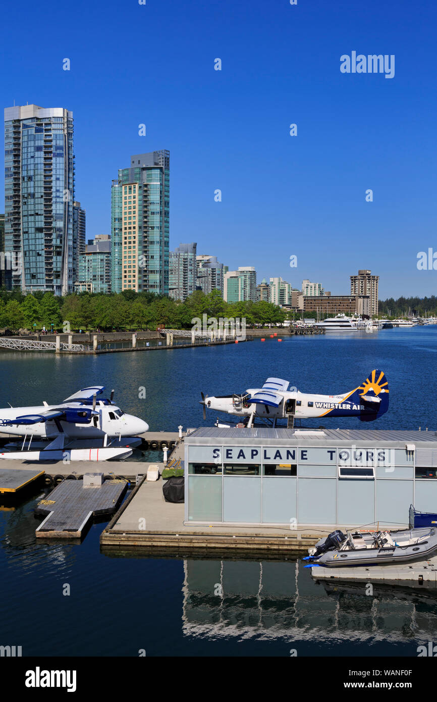 Seaplane dock in Coal Harbour, Vancouver City, British Columbia, Canada ...