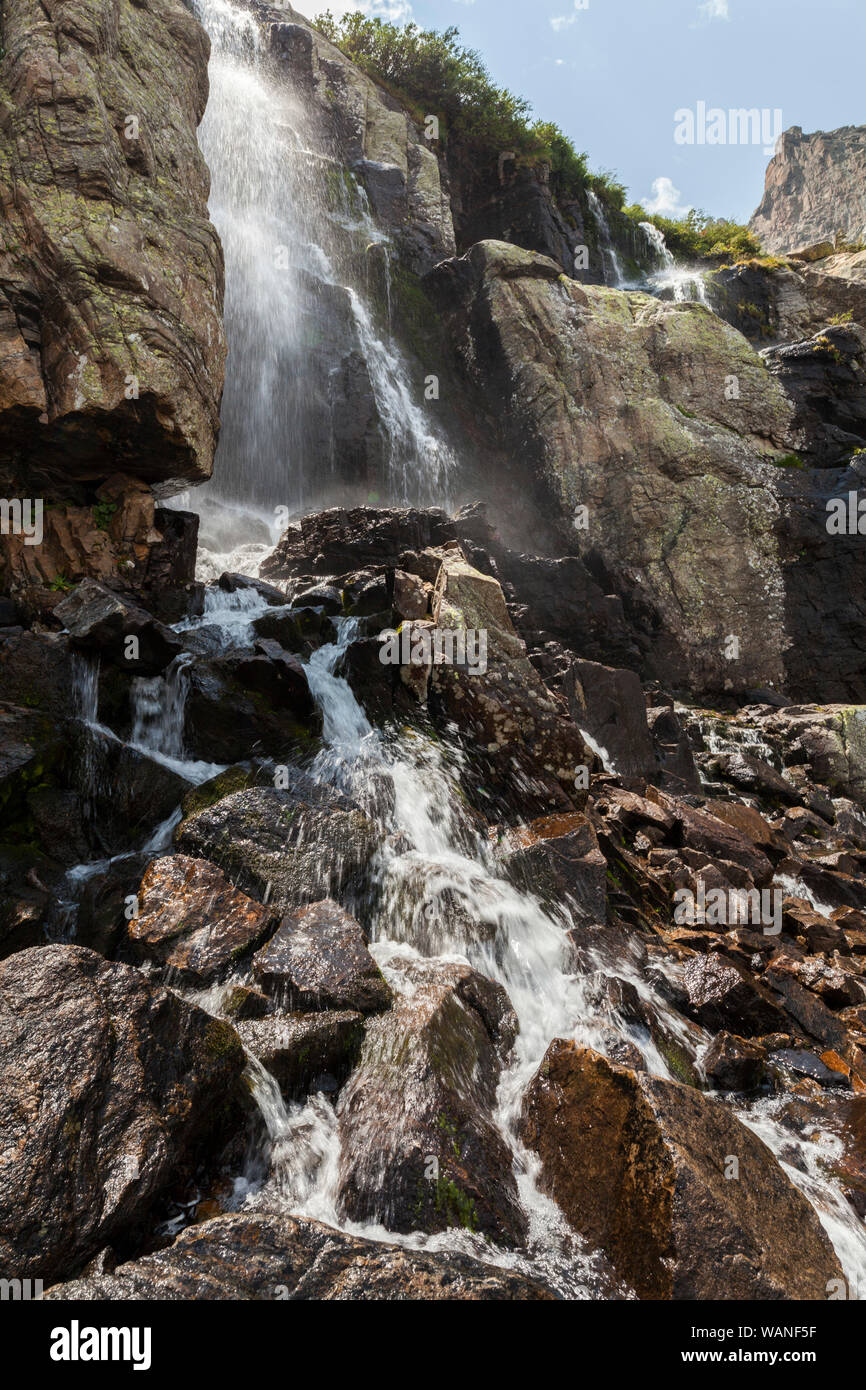 Timberline Falls, Rocky Mountain National Park, Colorado Stock Photo ...