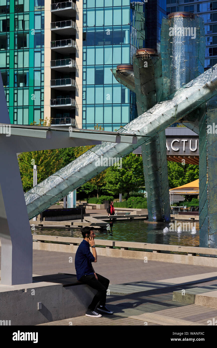 Olympic Cauldron, Jack Poole Plaza, Convention Centre West, Vancouver ...