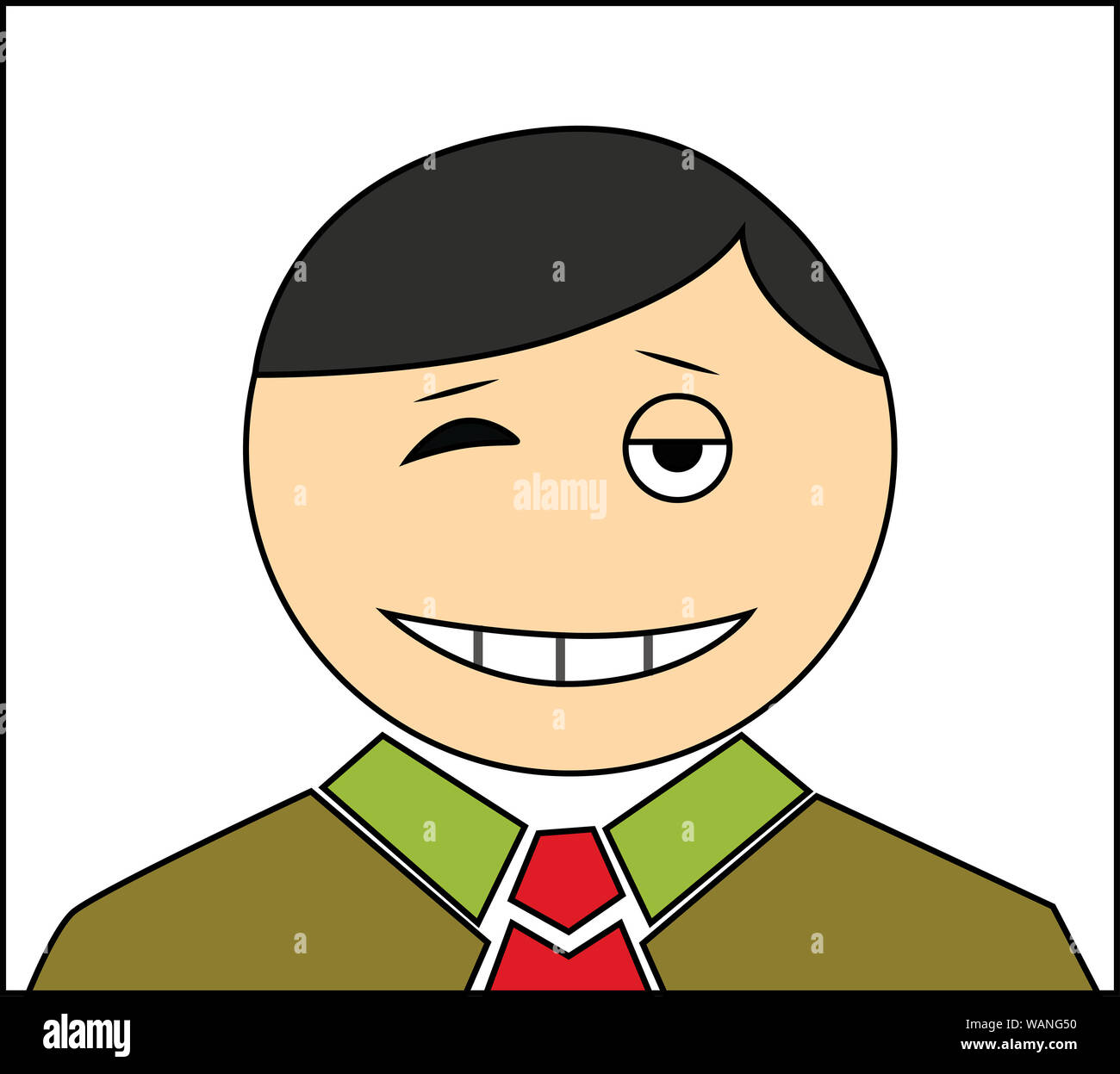 Winking eye illustration hi-res stock photography and images - Alamy
