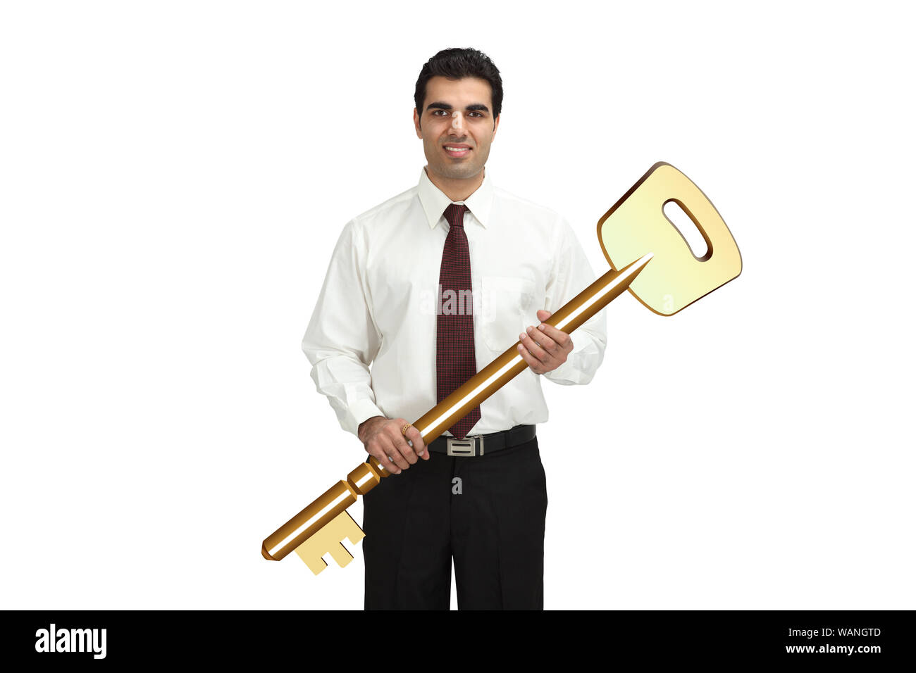 Man with big key hi-res stock photography and images - Alamy