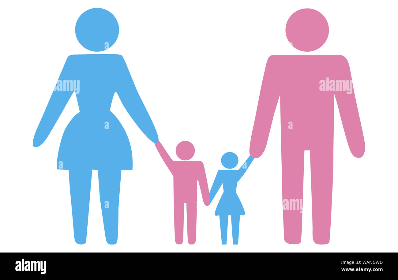 Illustrative representation of a family Stock Photo - Alamy