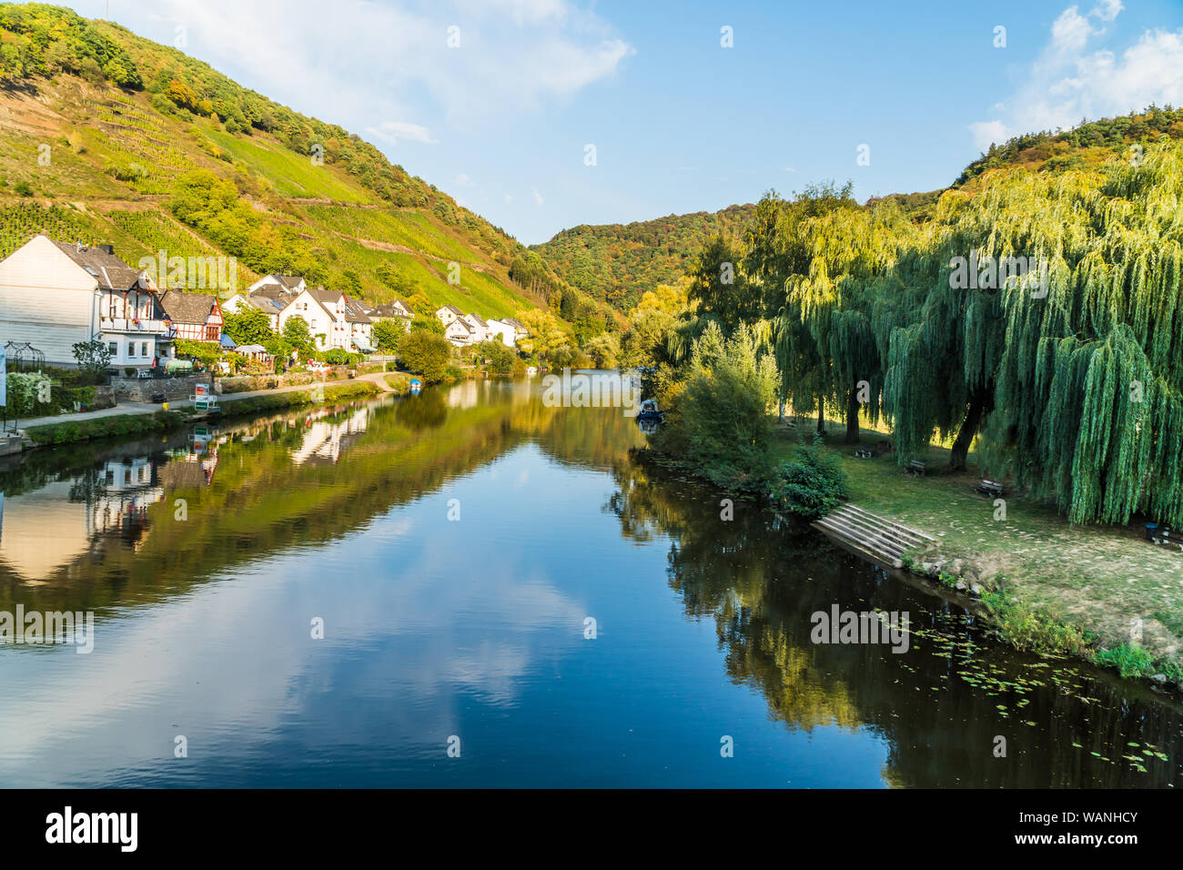Idyllic Landscape from Lahn River in Germany at Summer Stock Photo - Alamy