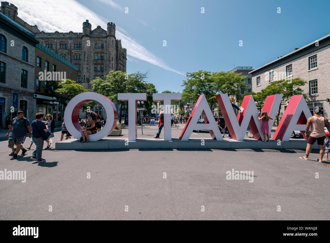 The huge Ottawa sign in the Byward Market is a big attraction for ...