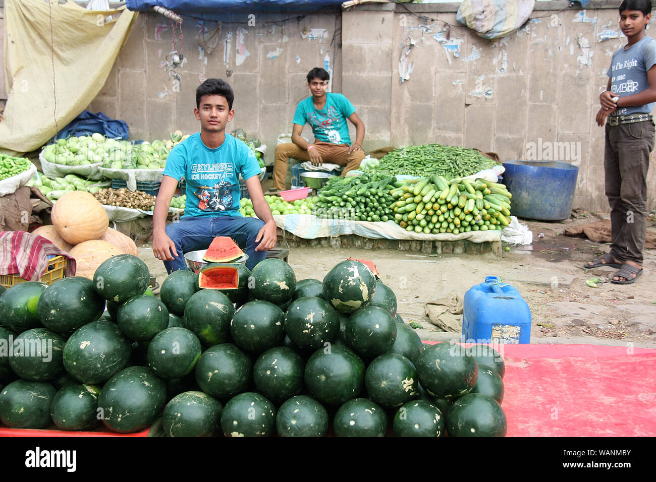 Watermelons seller hi-res stock photography and images - Alamy