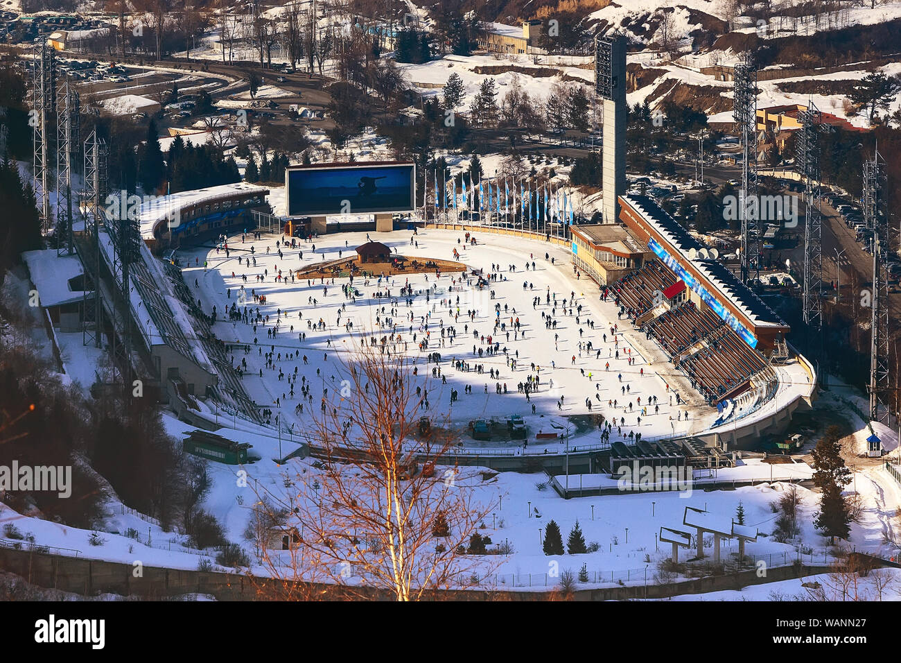 Medeu ice skating rink stadium hi-res stock photography and images - Alamy