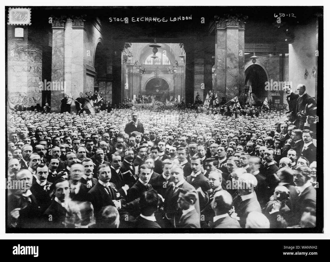Crowd on stock exchange floor, London Stock Photo - Alamy
