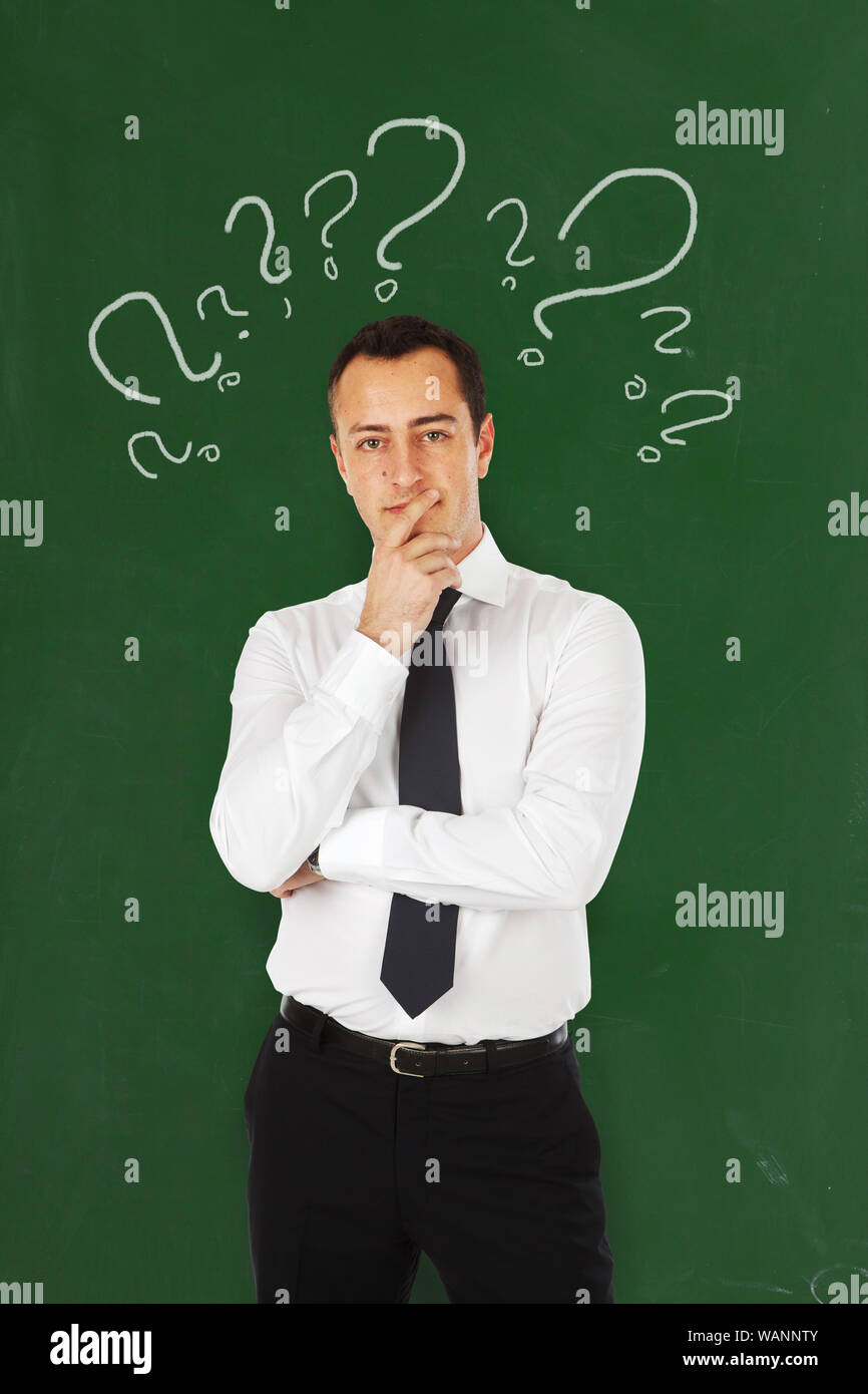 Question mark man head symbol hi-res stock photography and images - Alamy