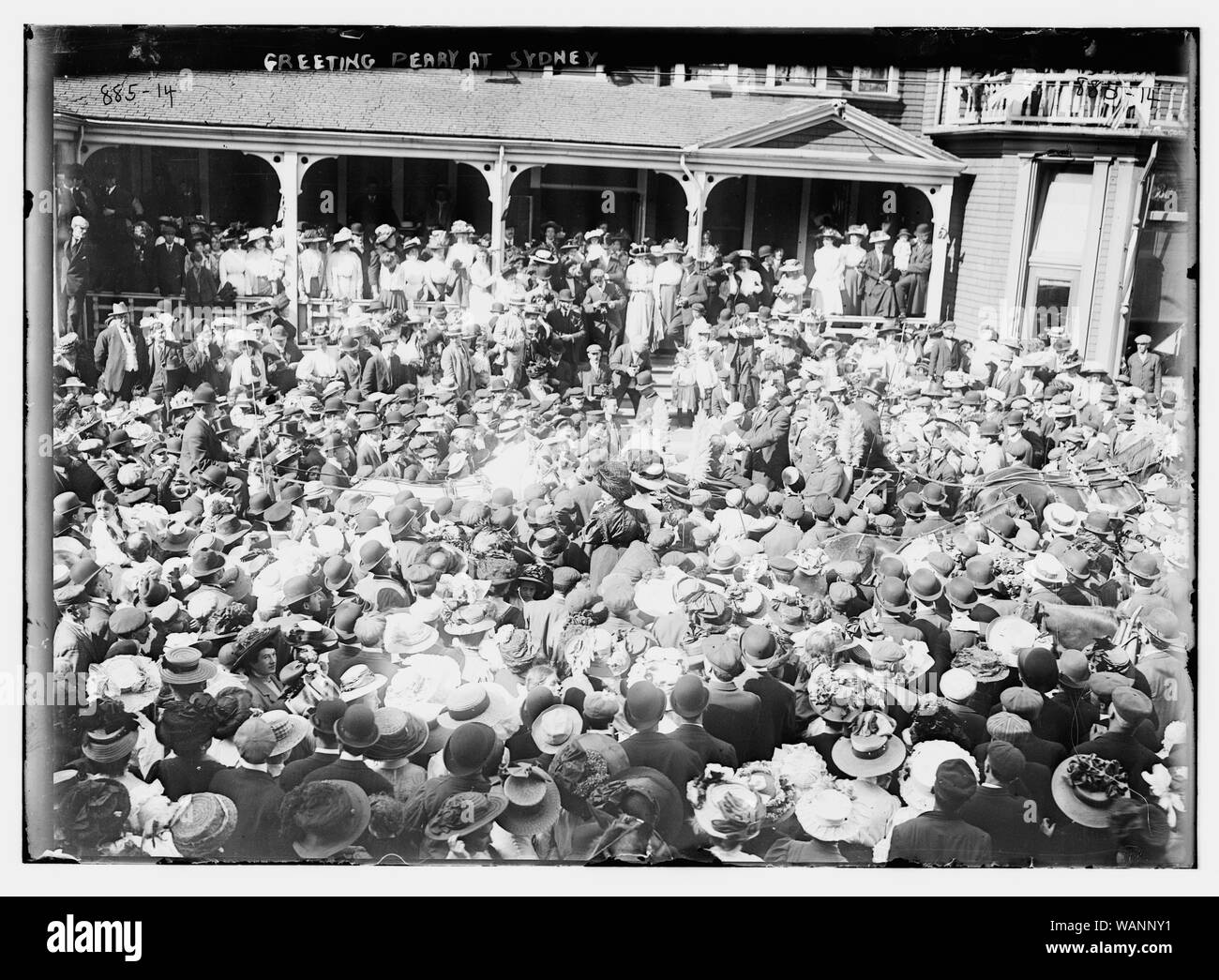 Welcome crowd Black and White Stock Photos & Images - Alamy