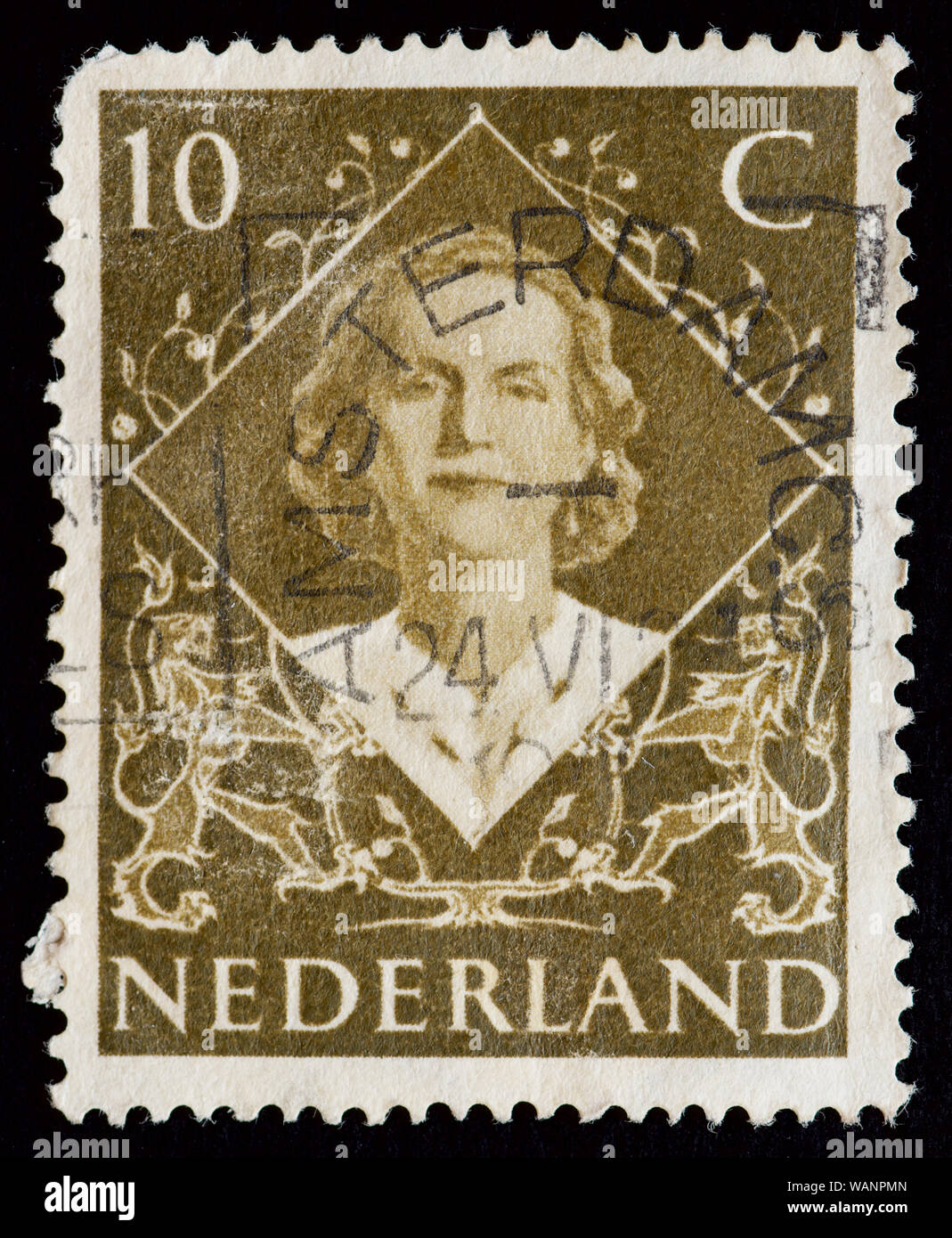 Netherlands Postage Stamp - Queen Juliana Stock Photo - Alamy
