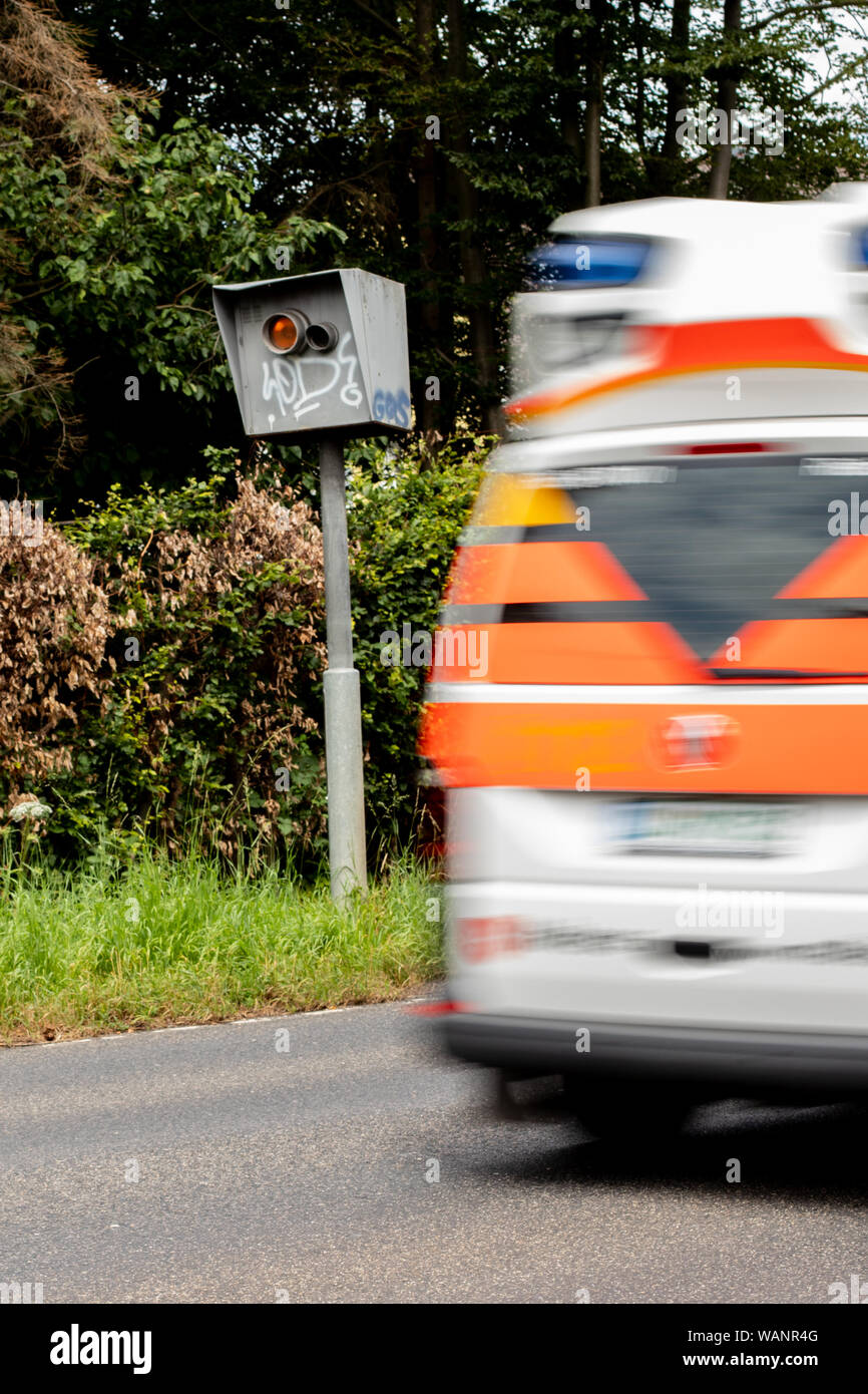 radar speed trap with car in motion Stock Photo - Alamy