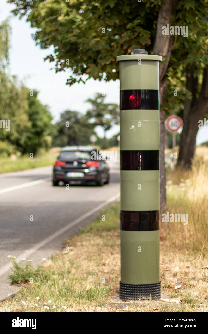 radar speed trap with car in motion Stock Photo - Alamy