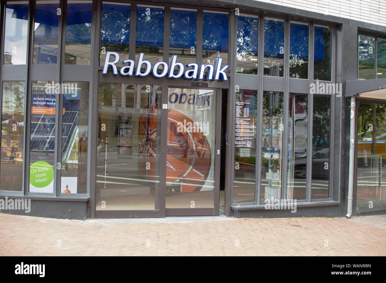 Arnhem, Netherlands - August 16: 2019: Rabobank branch, Rabobank is a ...
