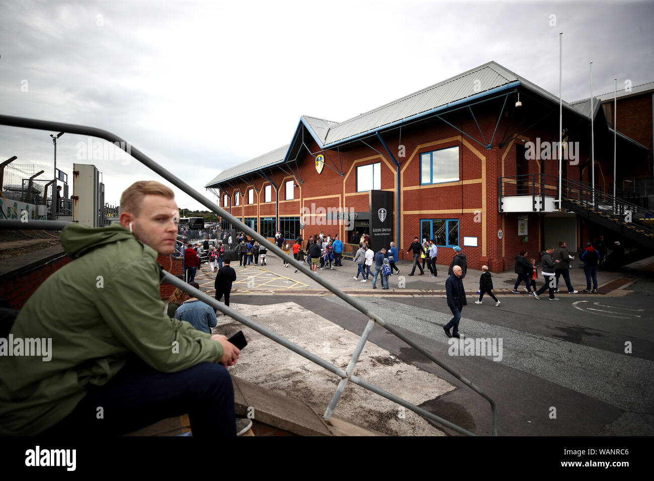 Fans make their way to Elland Road, Leeds Stock Photo - Alamy