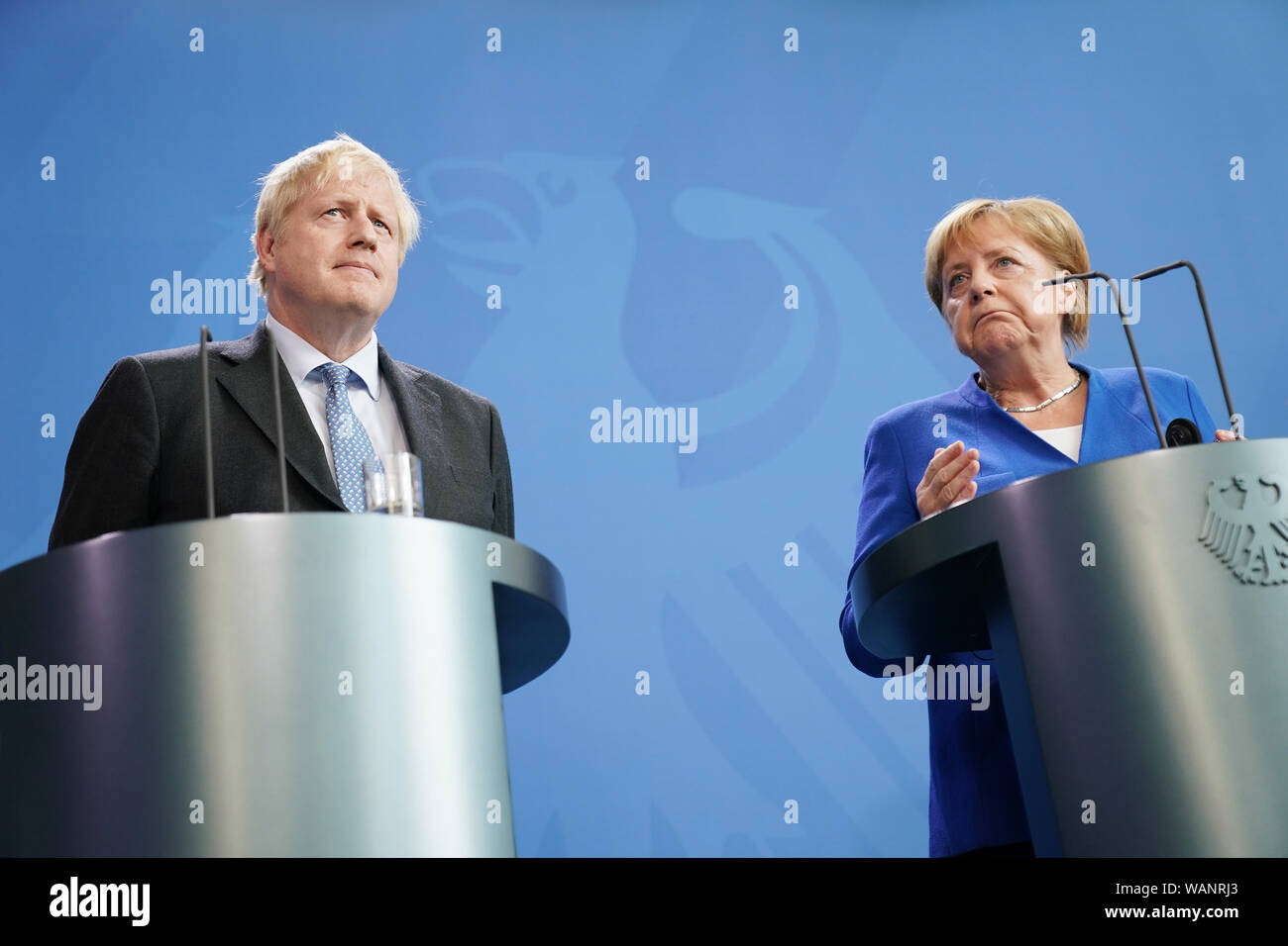 Berlin, Germany. 21st Aug, 2019. Federal Chancellor Angela Merkel (CDU ...