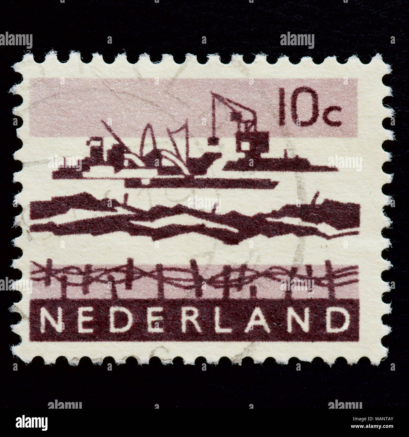 Netherlands Postage Stamp - Delta Works Stock Photo - Alamy