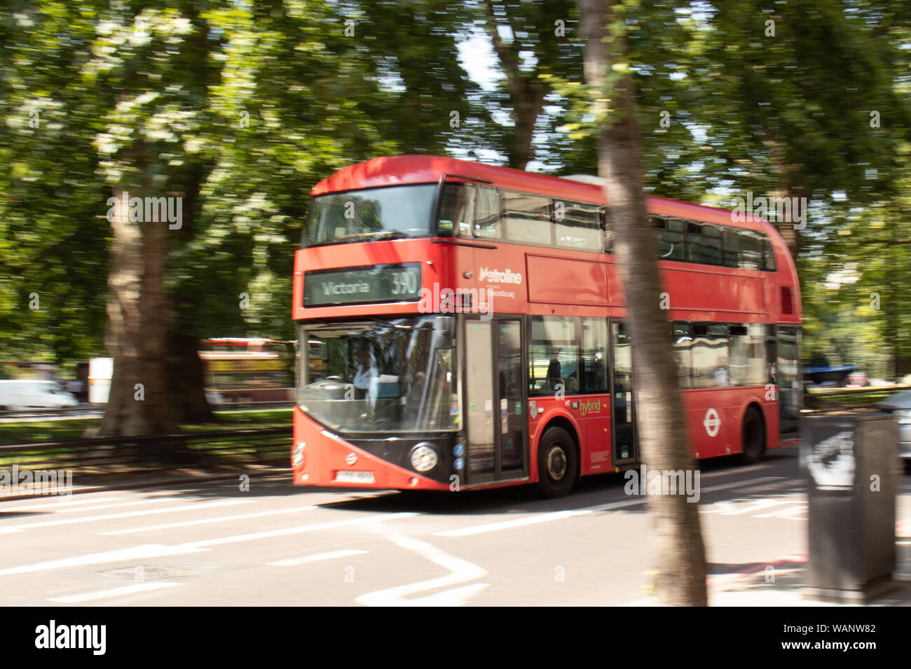 double decker bus in London Stock Photo - Alamy