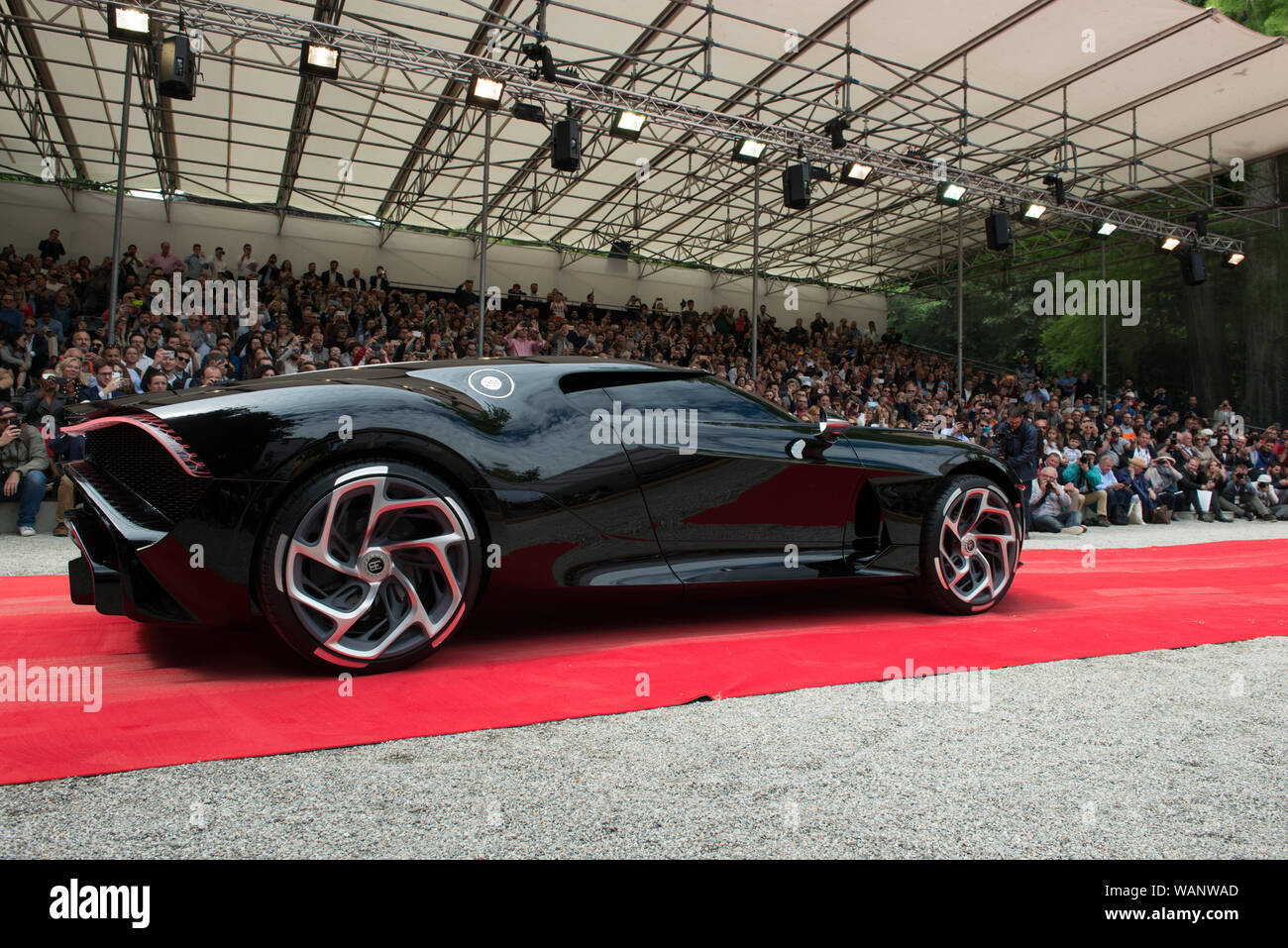 BUGATTI LA VOITURE NOIRE seen at the concourse d`Eleganza villa d`Este ...