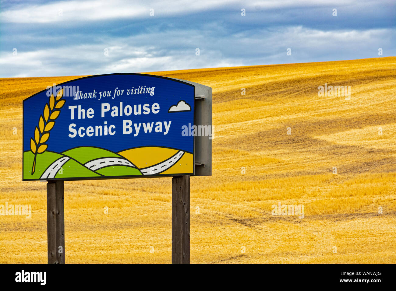 Palouse scenic byway sign hi-res stock photography and images - Alamy