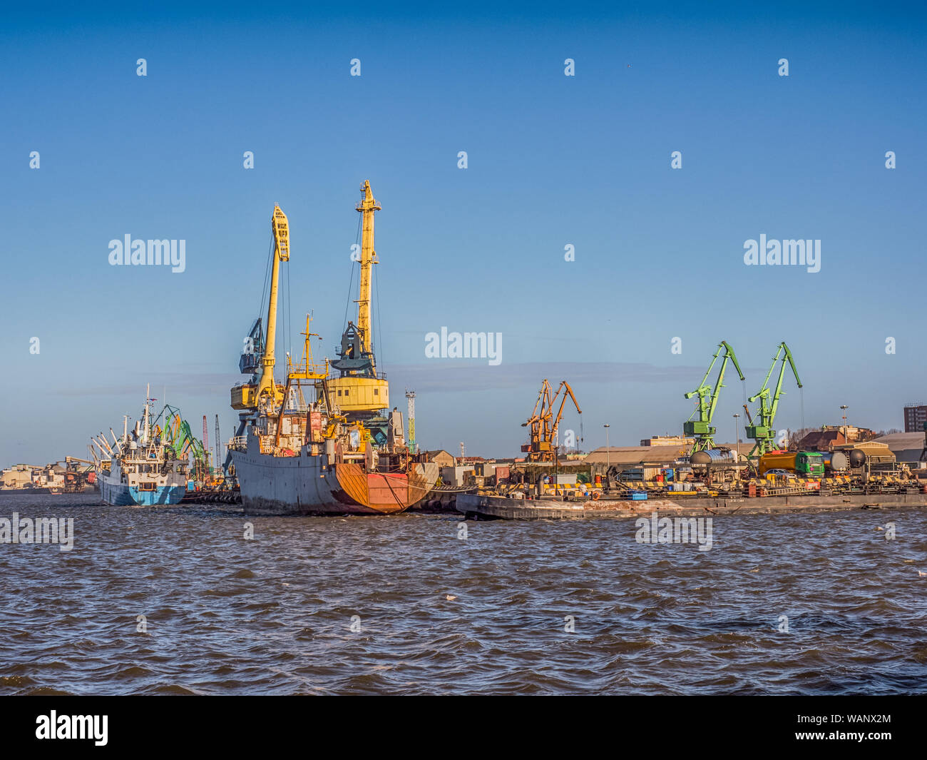 Kłaipeda, Lithuania - April 06, 2018: Klaipeda Port. The port is one of ...