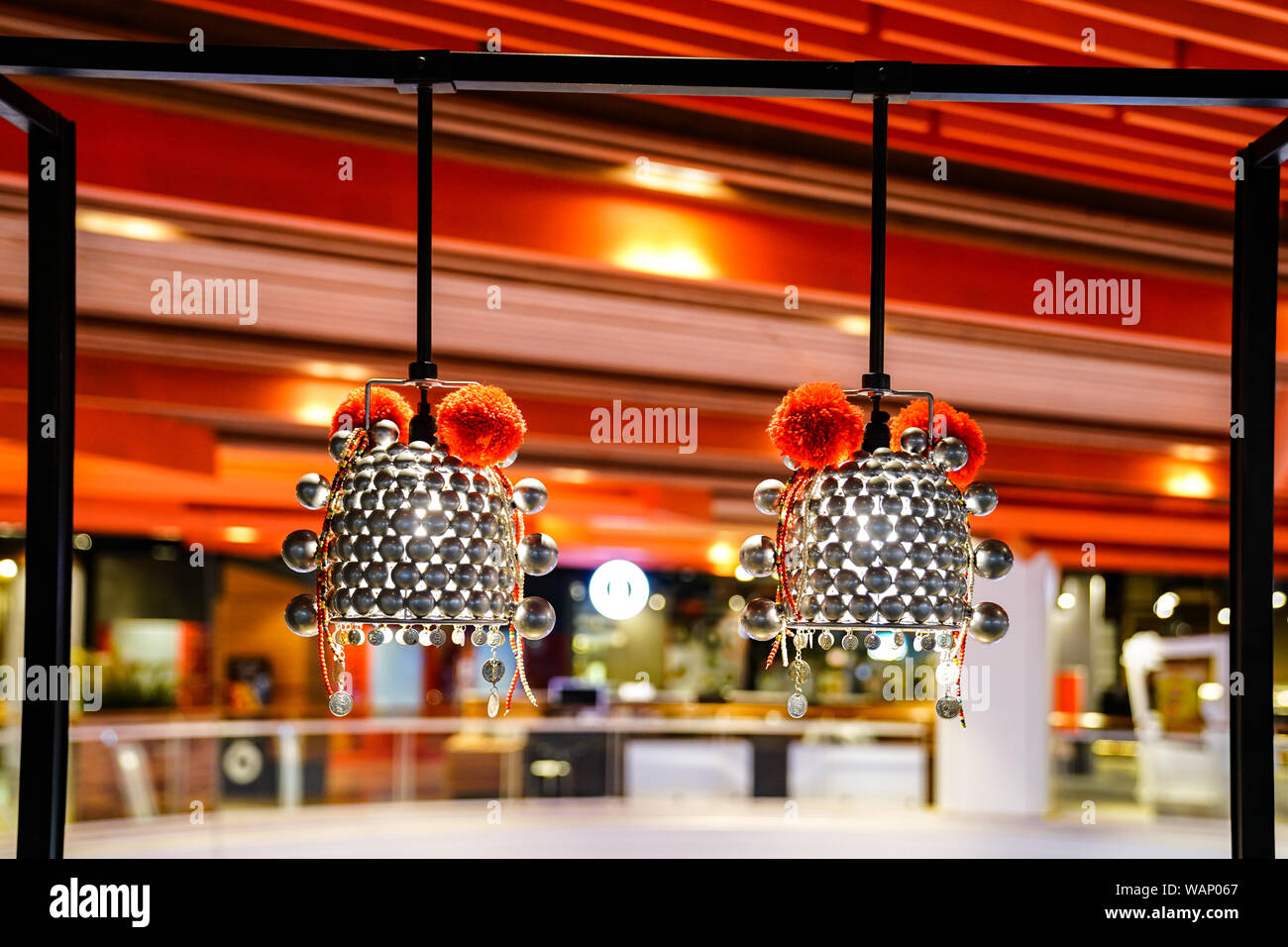 Decorative Ceiling Lamp decoration in the department store Stock Photo ...