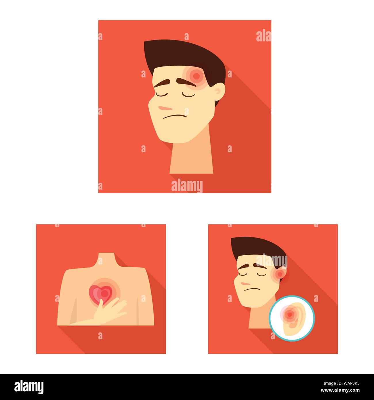 Vector design of damage and wound icon. Collection of damage and ...