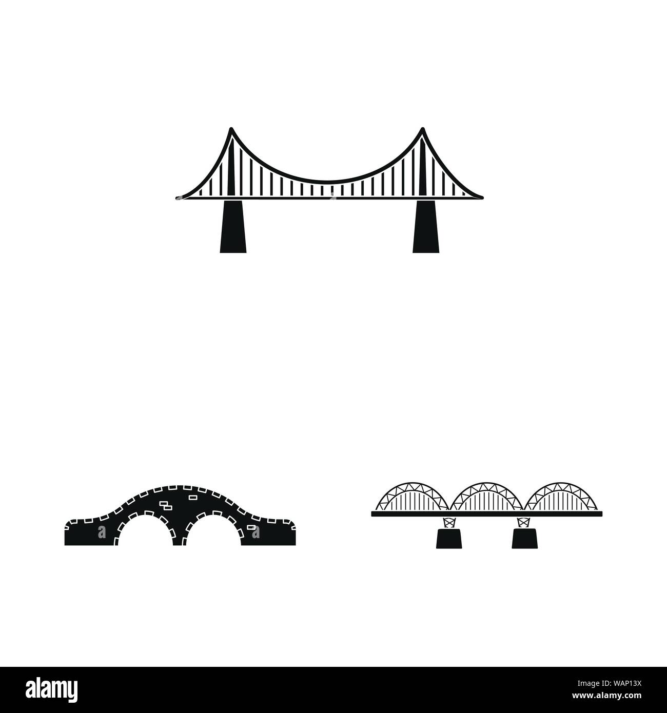 Vector Design Of Construct And Side Symbol Collection Of Construct And Bridge Vector Icon For