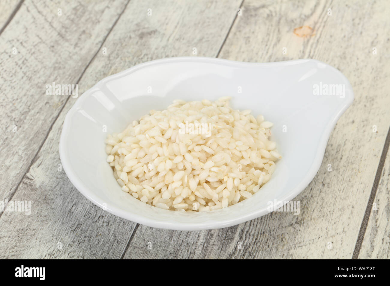 Raw Arborio rice for Italian risotto Stock Photo - Alamy