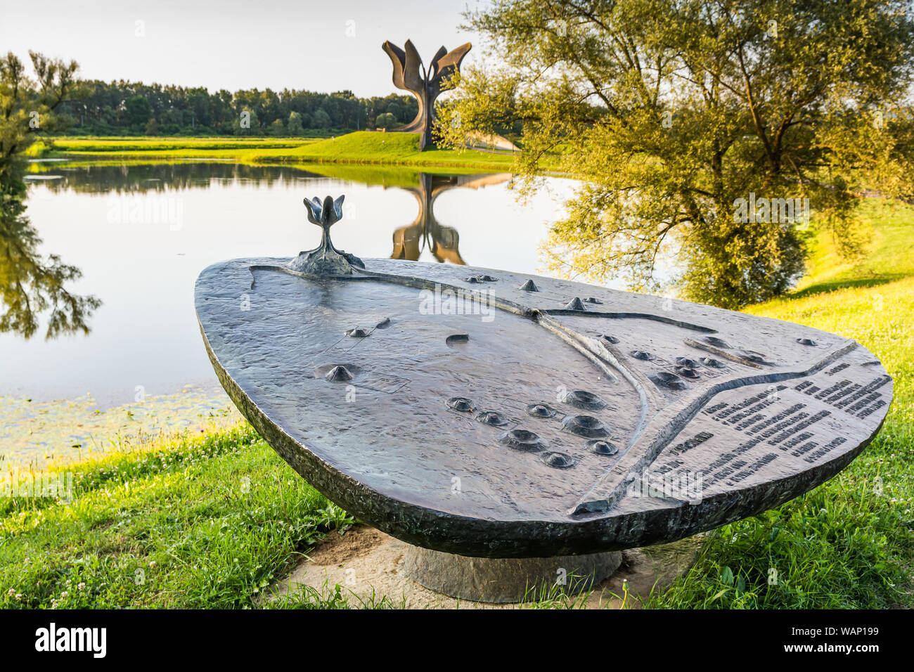 Jasenovac, Croatia - July 14, 2019. Areal of memorial and museum of ...