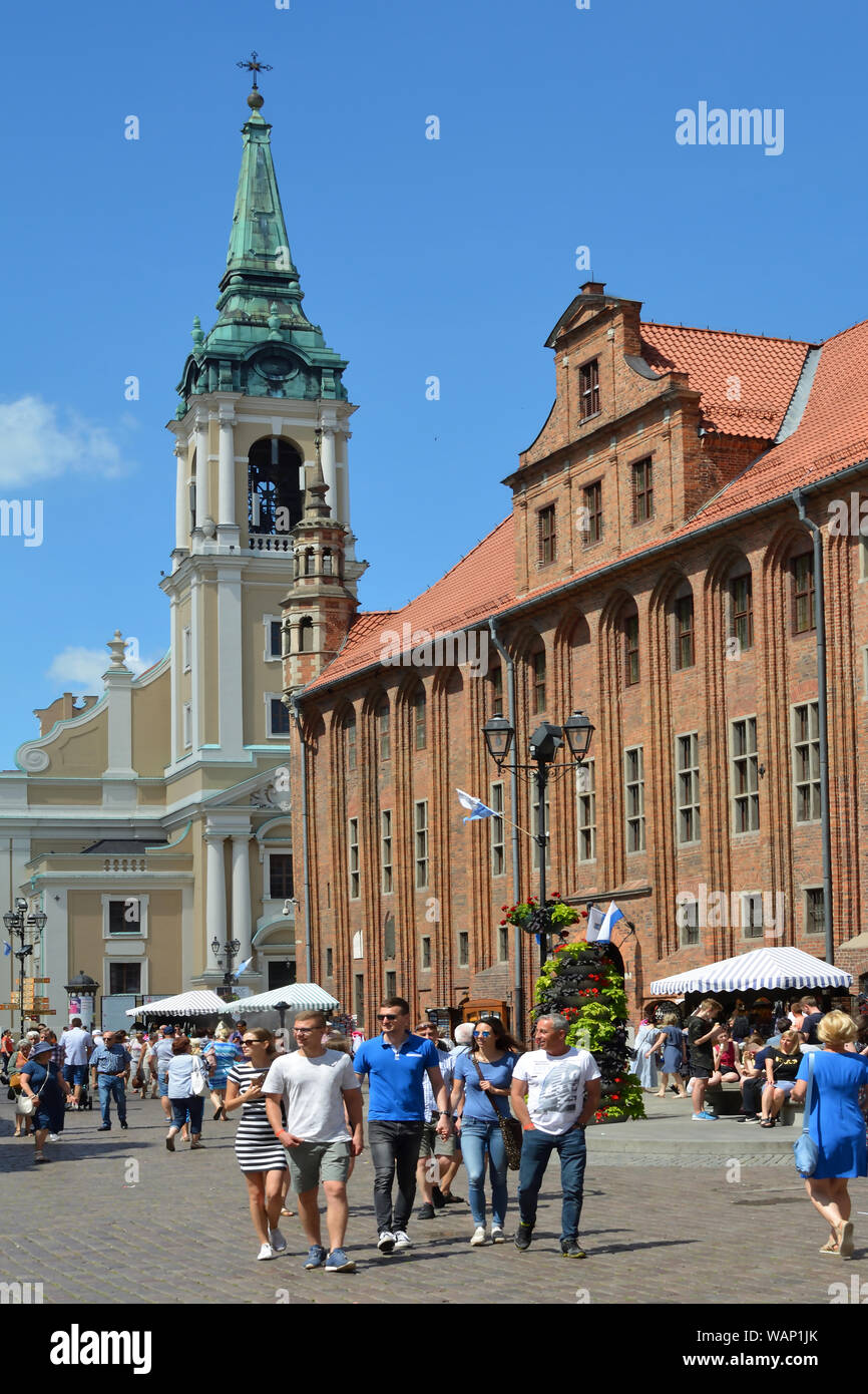 Old Town hall and Holy Spirit Church on the market place Rynek ...