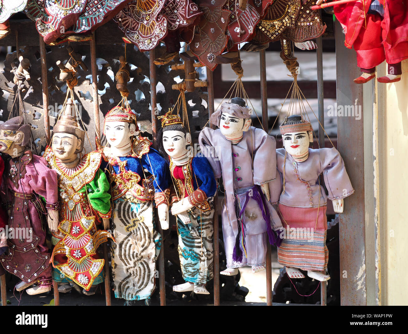 Myanmar Puppet souvenir. Myanmar Traditional Toys/Dolls Stock Photo - Alamy