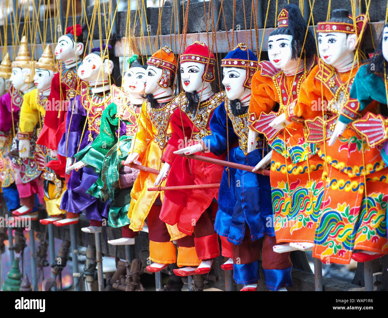 Myanmar Puppet souvenir. Myanmar Traditional Toys/Dolls Stock Photo - Alamy