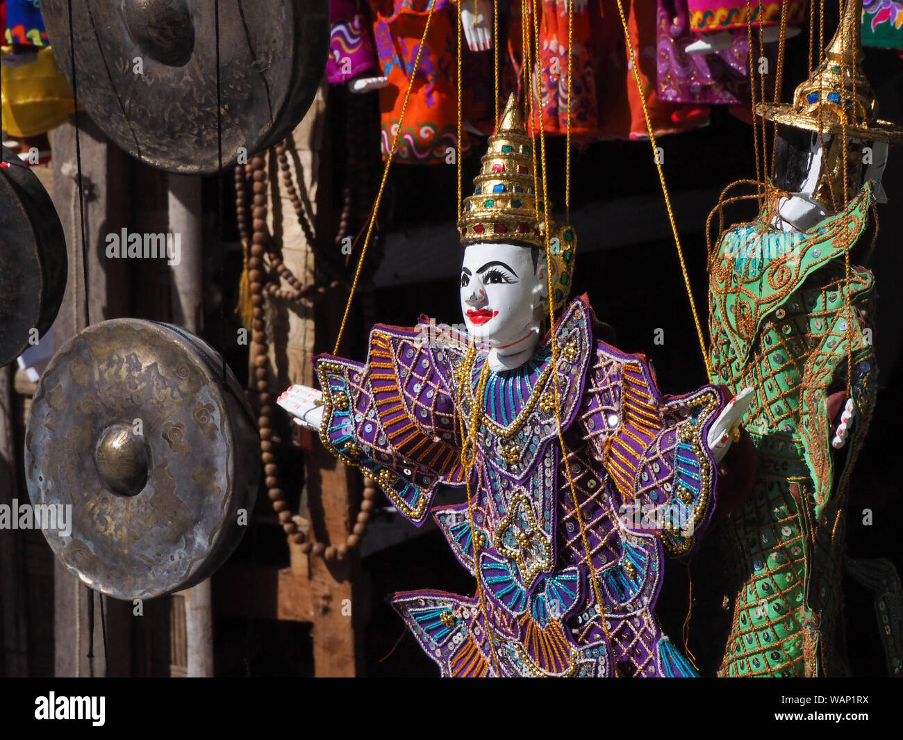 Myanmar Puppet souvenir. Myanmar Traditional Toys/Dolls Stock Photo - Alamy