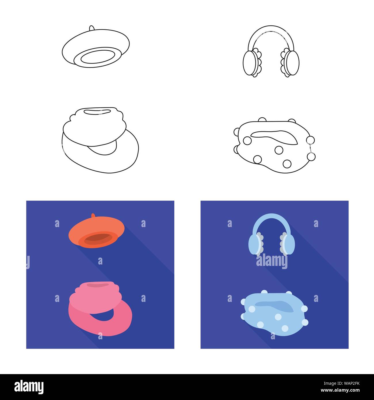 Vector illustration of clothes and texture symbol. Set of clothes and ...