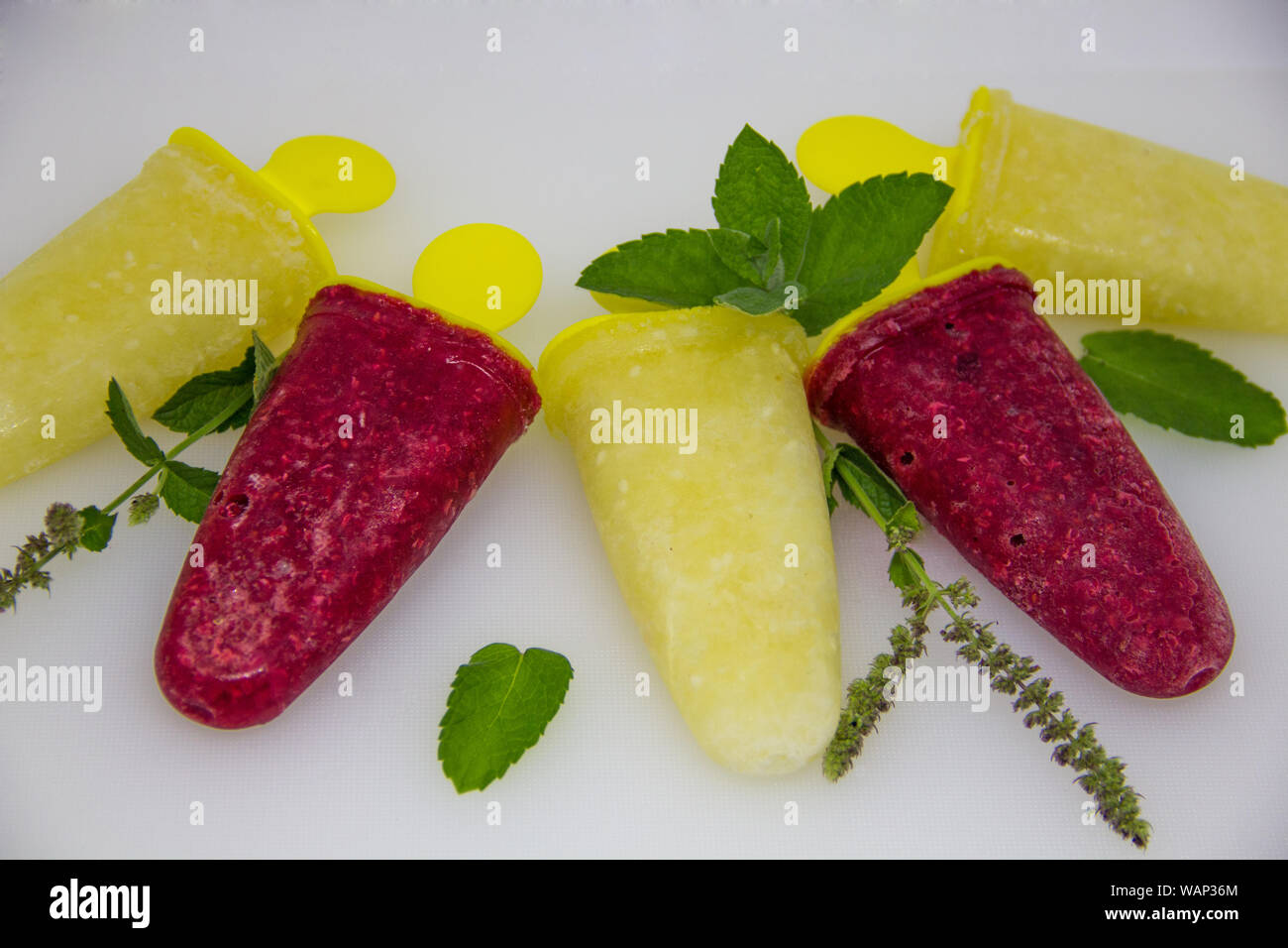 frozen juice in the form of ice cream on a white background Stock Photo ...