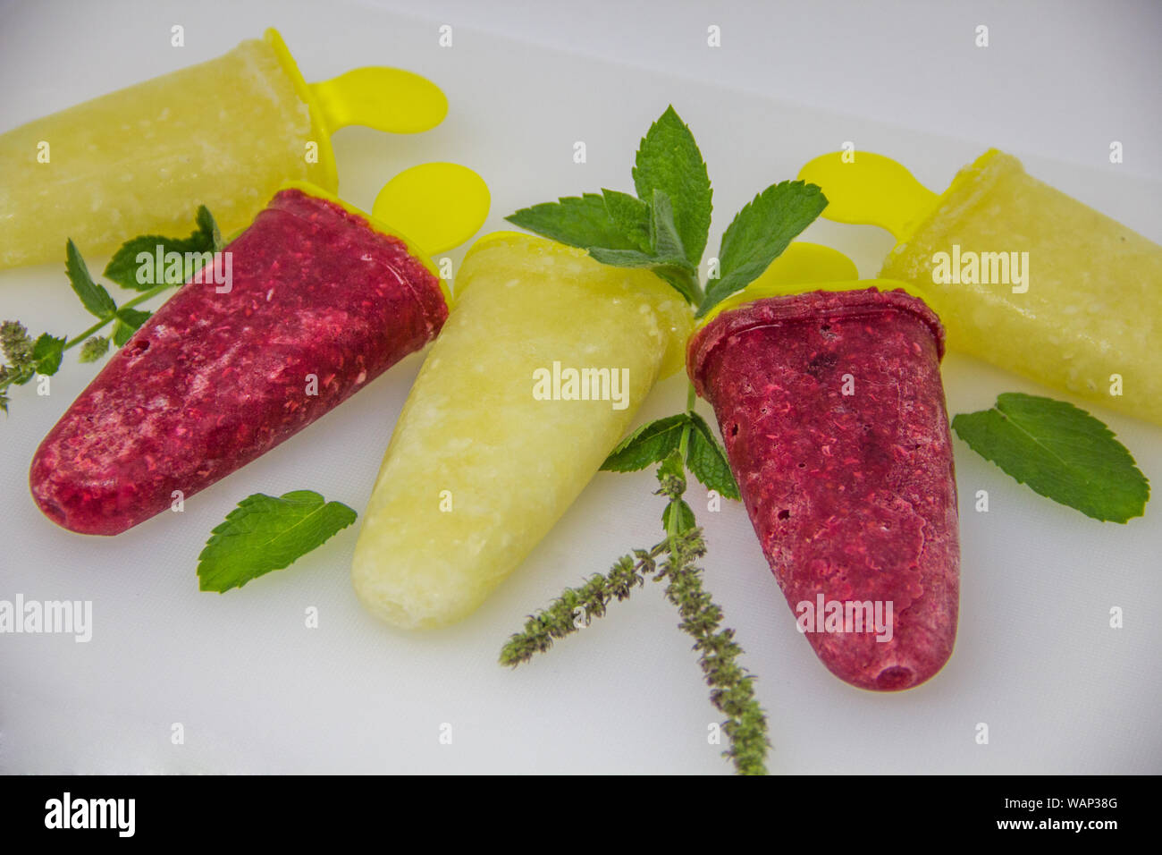 frozen juice in the form of ice cream on a white background Stock Photo ...