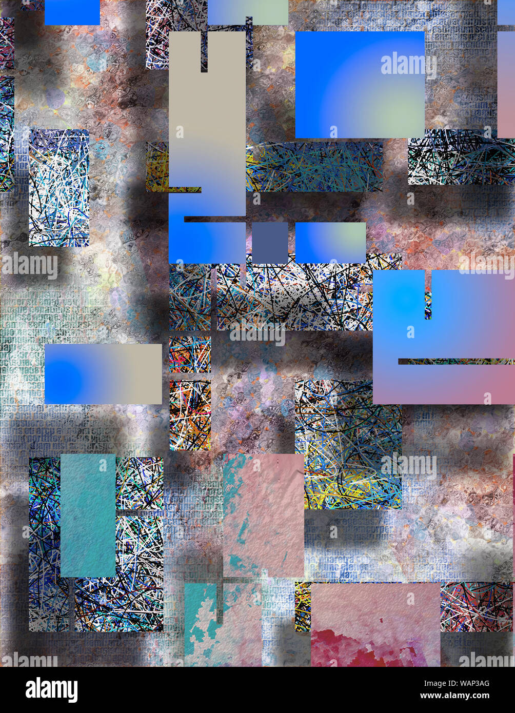 Geometric abstract. Colorful messy lines and rectangles Stock Photo - Alamy Geometric abstract. Colorful messy lines and rectangles Stock Photo - Alamy
