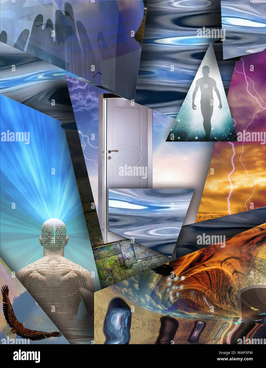 Spiritual layered composition. The power of imagination Stock Photo - Alamy
