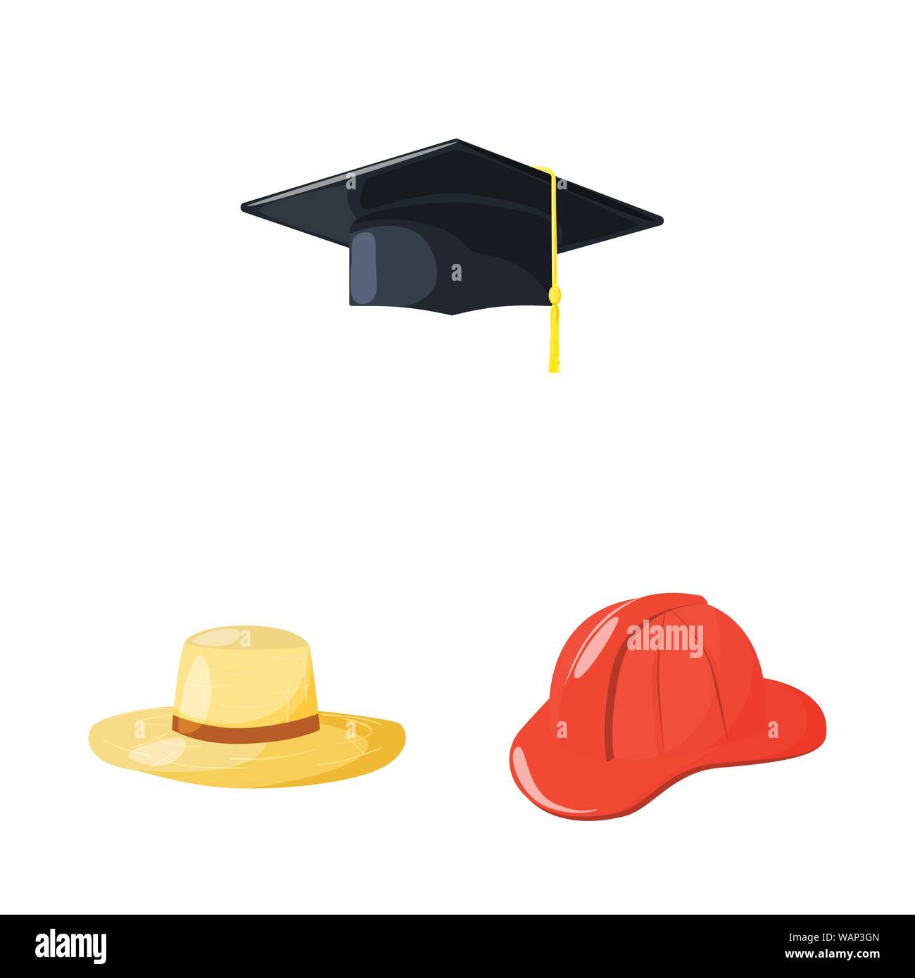 Vector design of headgear and napper logo. Set of headgear and helmet ...