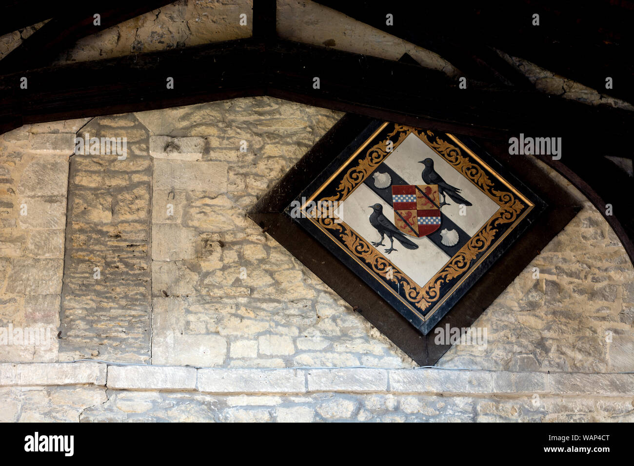 Interior view with hatchment, St. Mary the Virgin Church, Morcott ...
