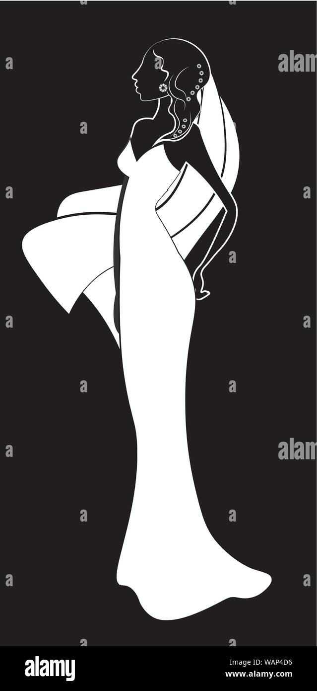 Black Dress Silhouette Clipart
