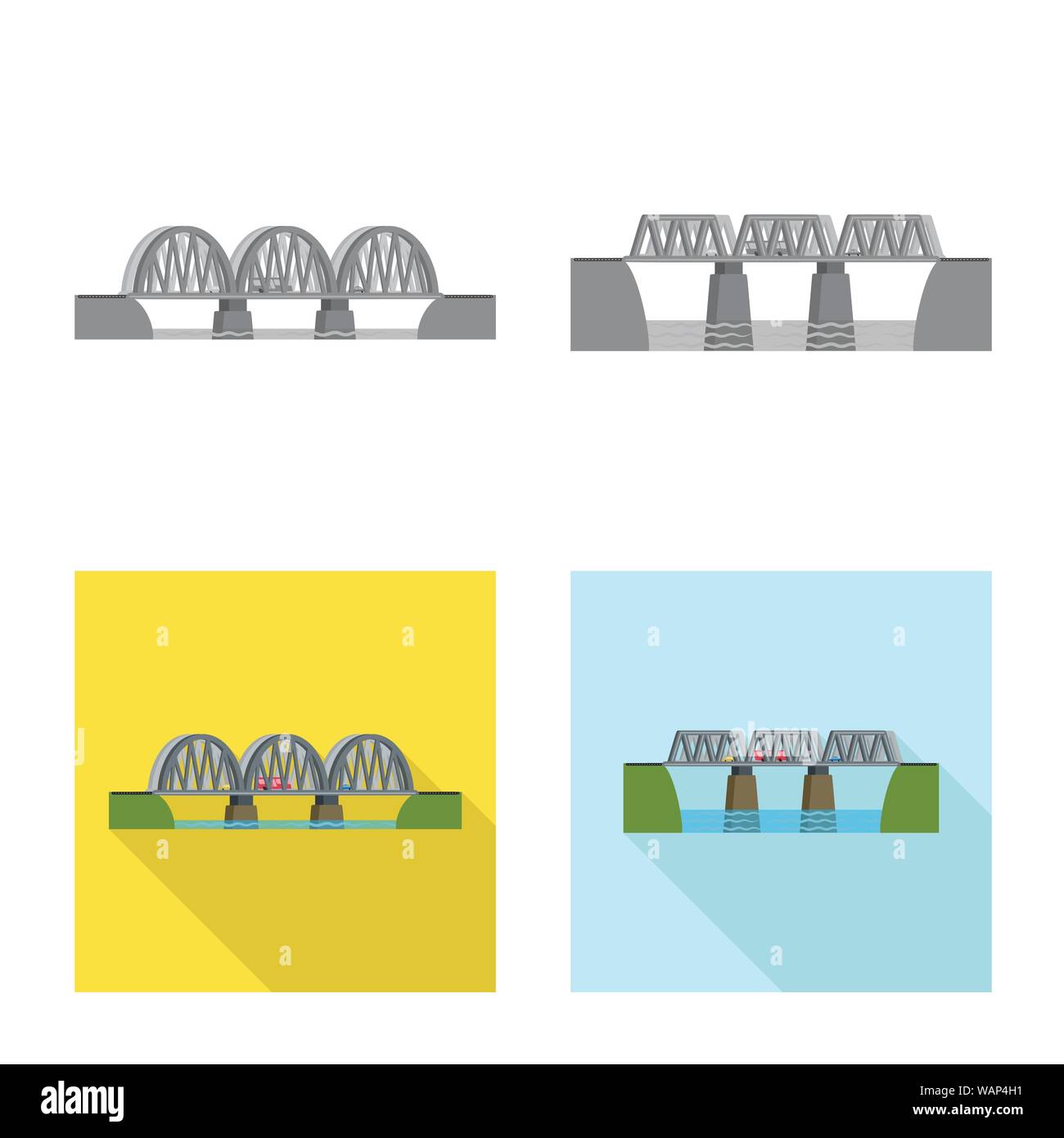 Vector design of connection and design sign. Set of connection and side ...