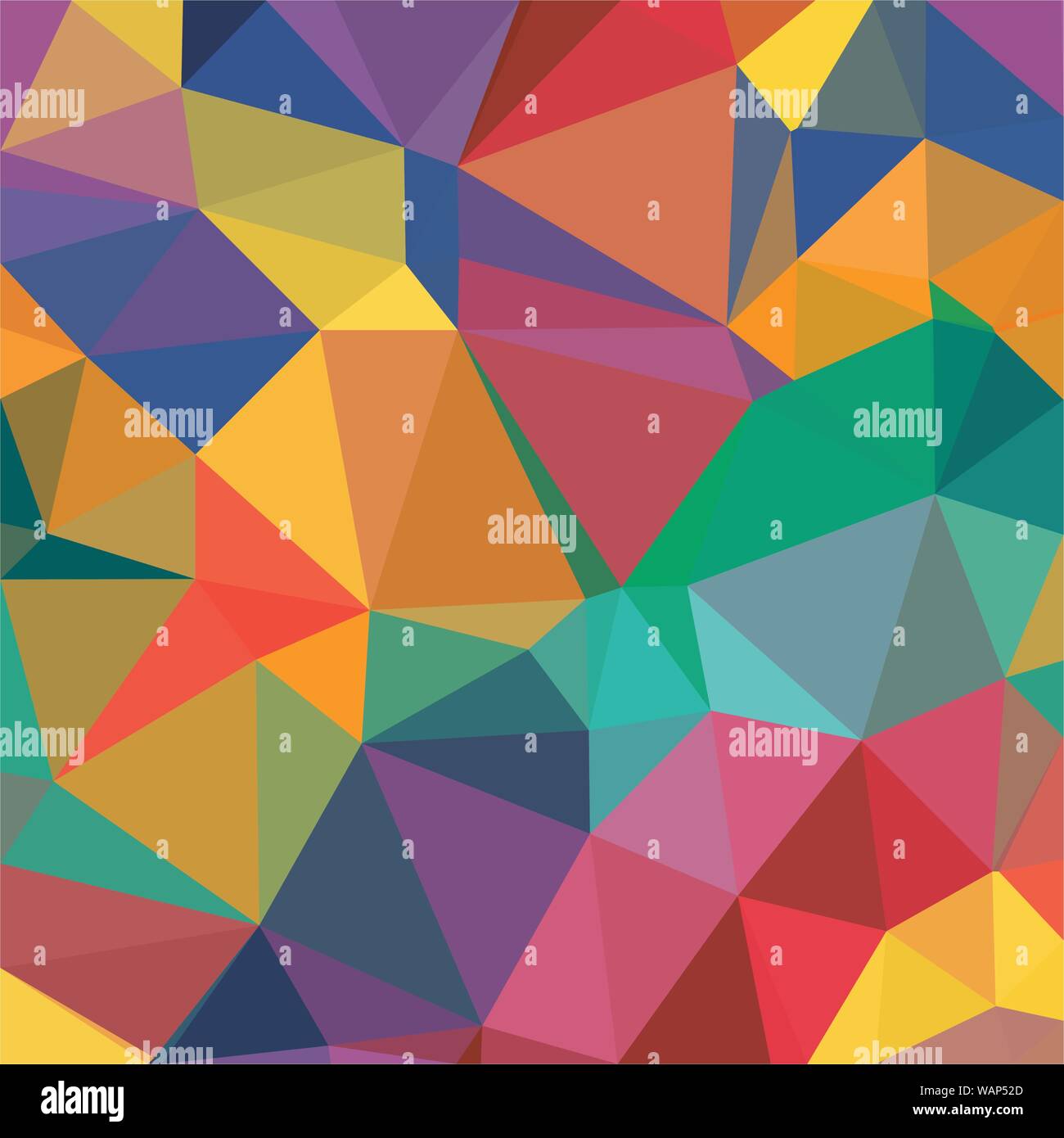Colorful, Purple, Orange, Dark Green, Red, Magenta, Triangular low poly ...