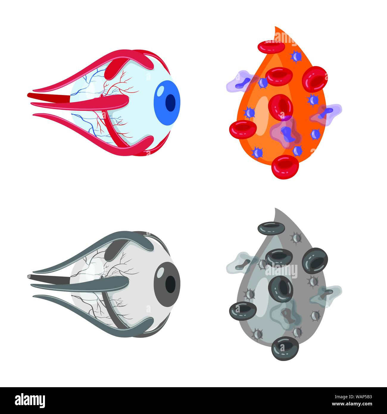 Vector design of biology and scientific logo. Set of biology and ...