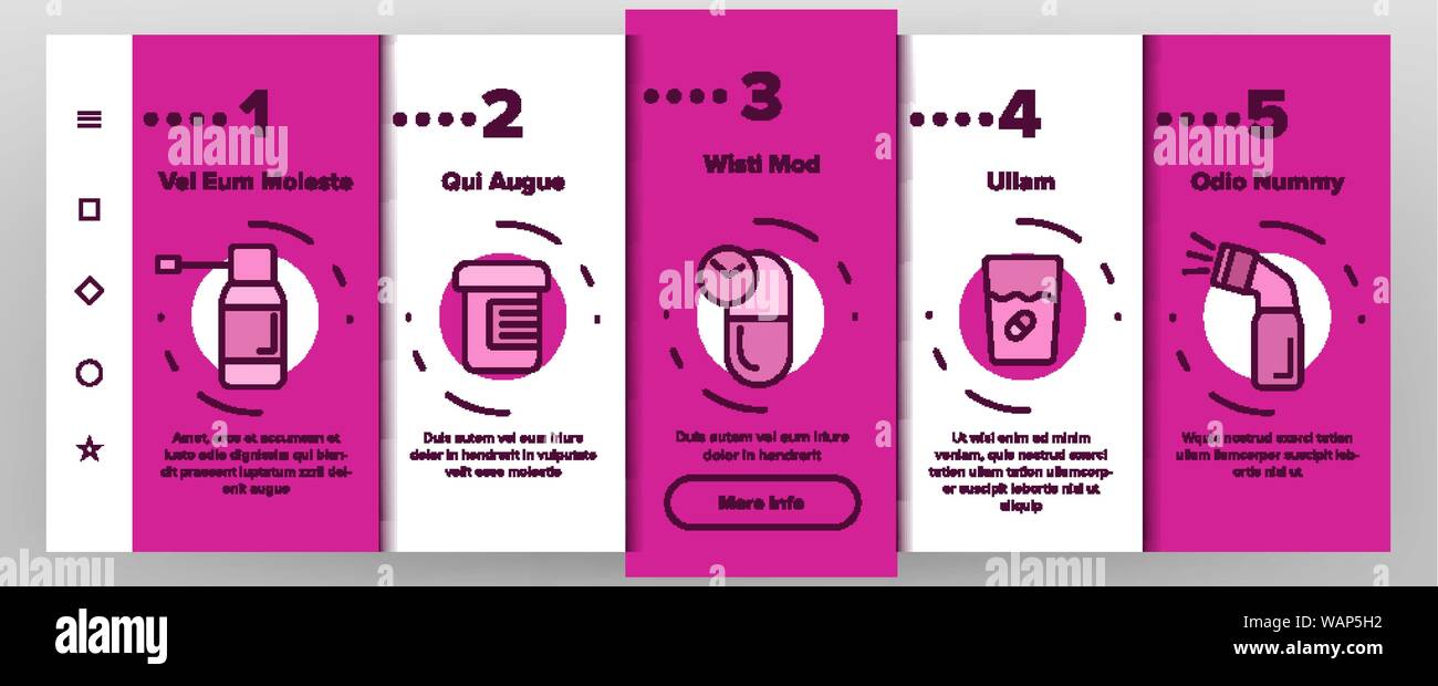 Color Dosage, Dosing Drugs Vector Onboarding Stock Vector Image & Art ...